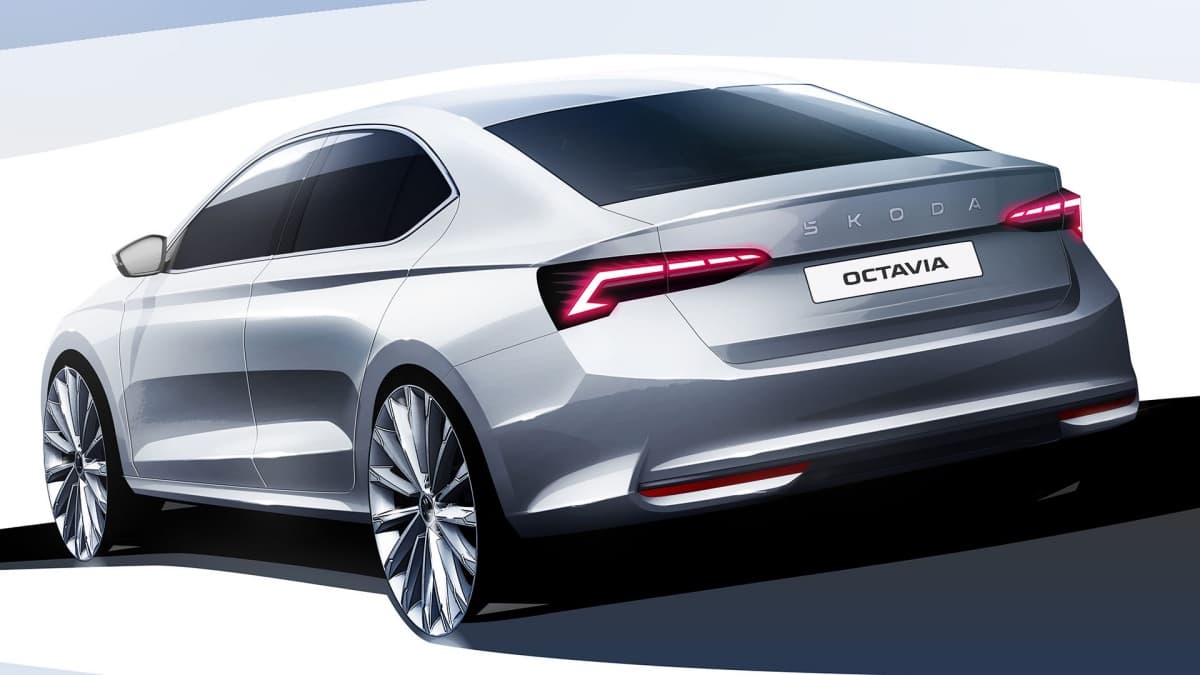 Skoda Octavia 2024 restylée : premiers sketchs ! - MOTORS ACTU